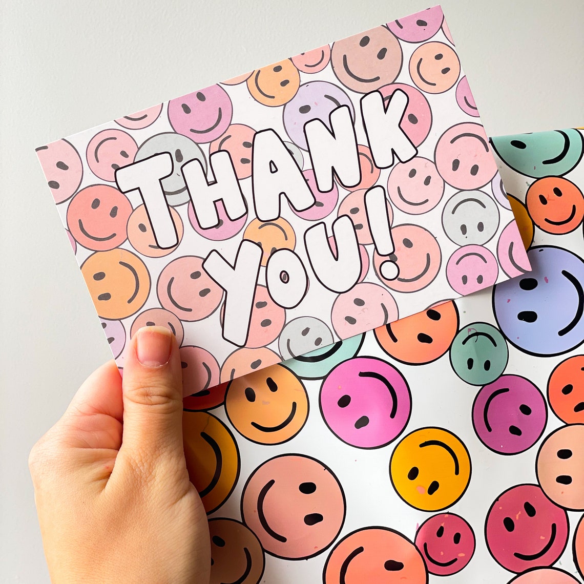 50-100ct BE HAPPY Happy Face Insert Cards Small Business - Etsy