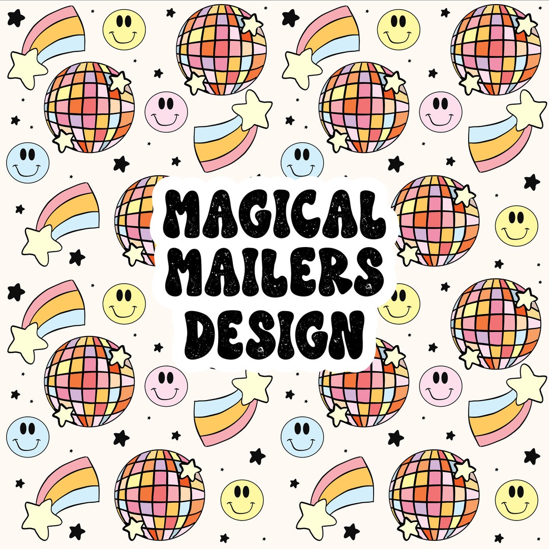 DIGITAL Download, DISCO MAGIC 1 Seamless Pattern, Retro Disco Repeat ...