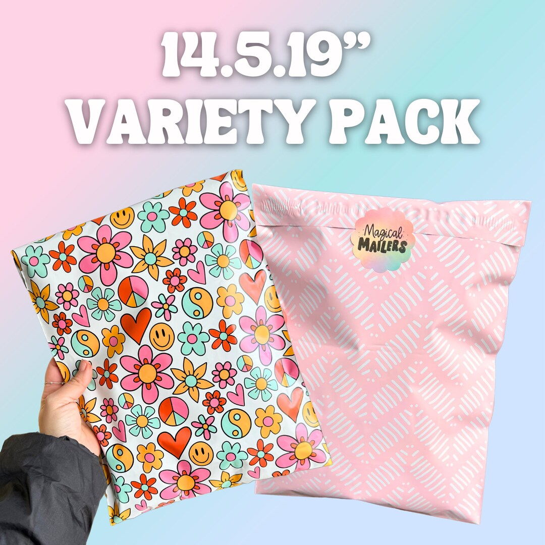 100ct 14.5x19 PINK VARIETY PACK Poly Mailer, 3.15mil Thick. Boutique ...