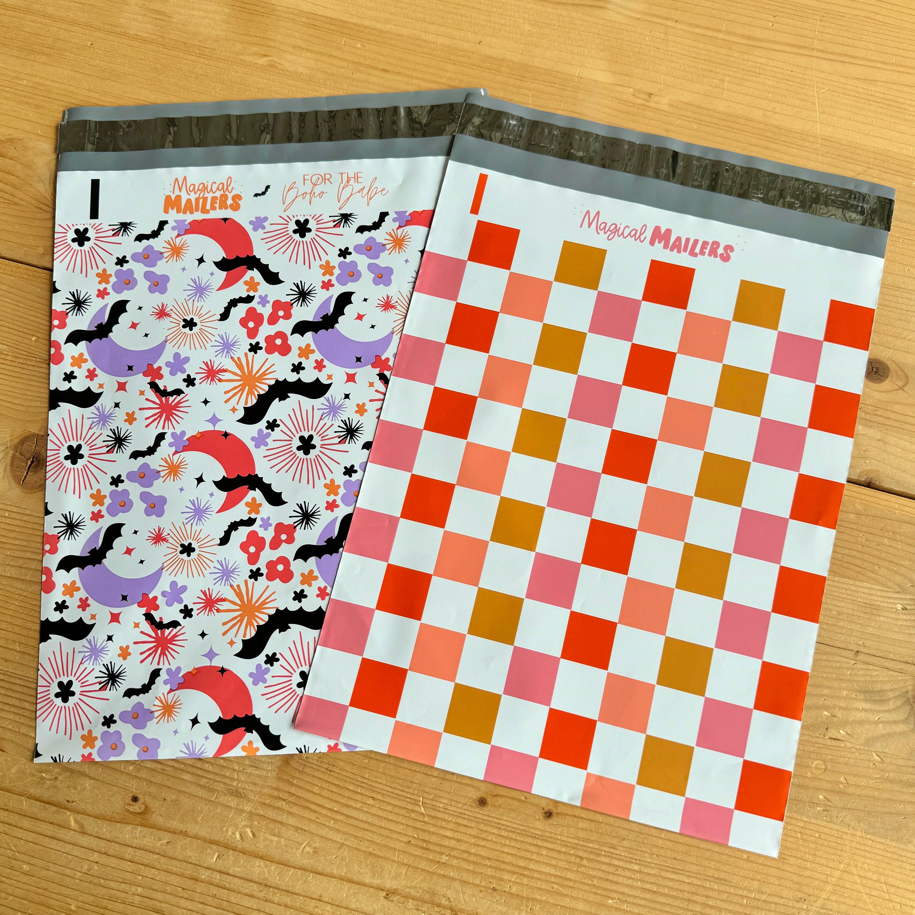 50-100ct 14.5x19" Poly Mailer FALL CHECKERED, 3.15mil Thick. Checker ...