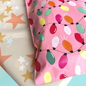 50ct-100ct 14.5x19" Poly Mailer CHRISTMAS LIGHTS, 3.15mil Thick ...