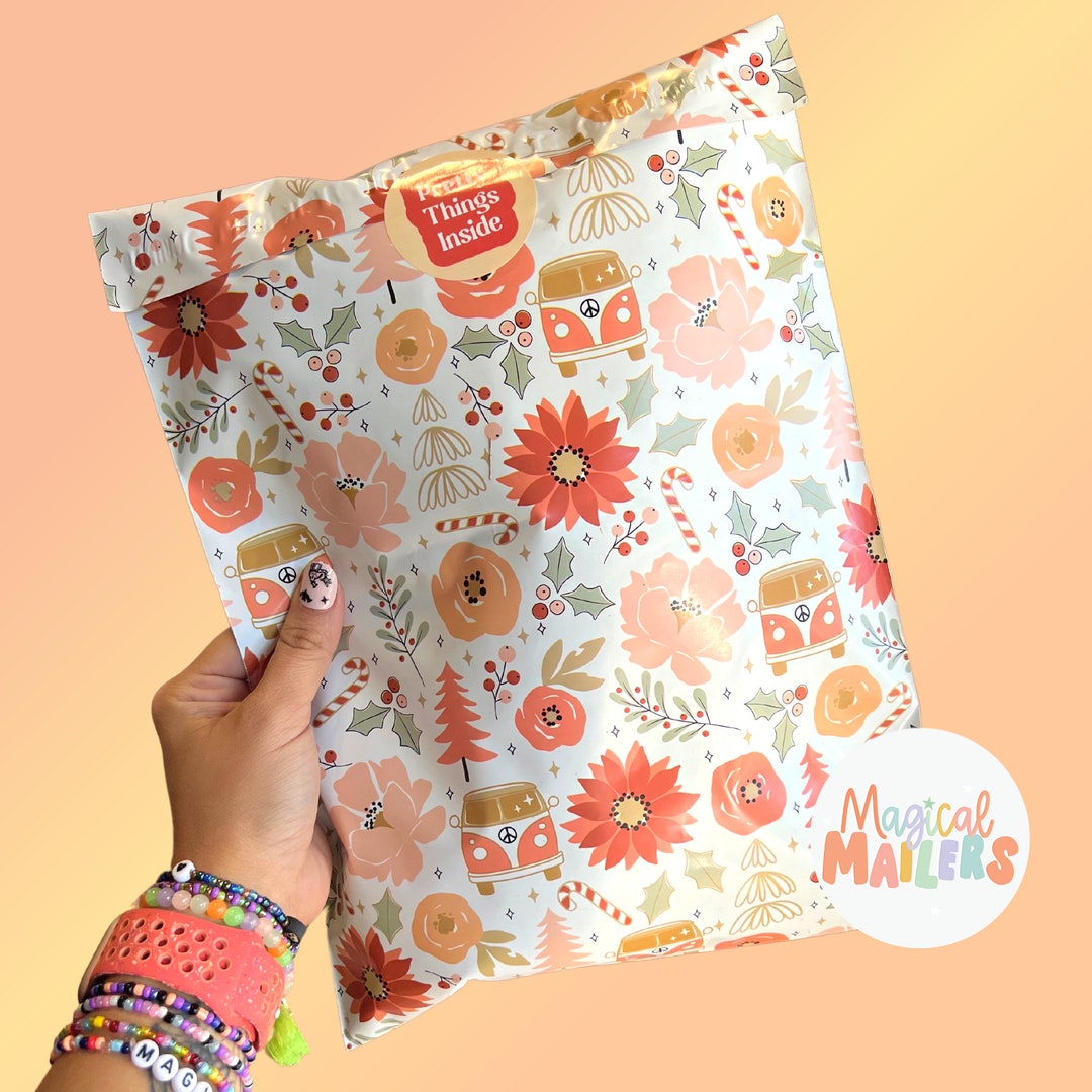 50-100ct 14.5x19” Poly Mailer JINGLE BUG, 3.15mil Thick. Holiday ...