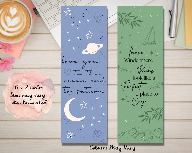 Taylor Swift Folklore Bookmarks Lyrics the Lakes Seven - Etsy UK