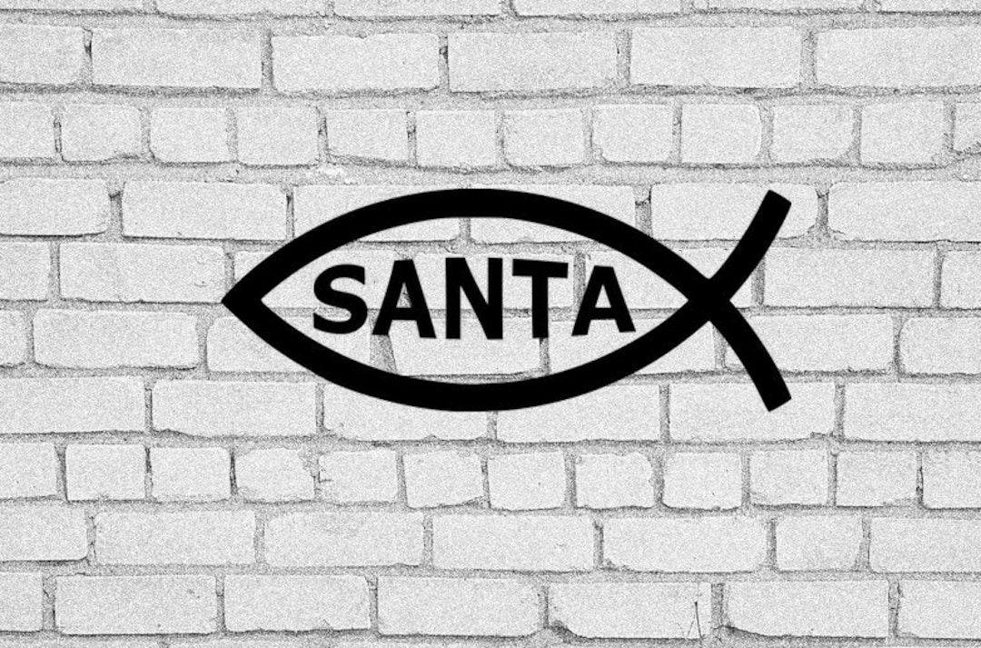 Santa Jesus Fish SVG | Santa Jesus Fish Clip Art | Santa Jesus Fish ...