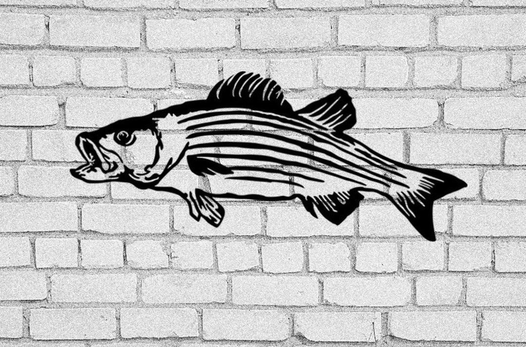 Striped Bass SVG | Striped Bass Clip Art | Fish | Striped Bass Download ...