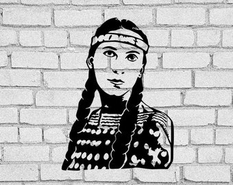 Native American Girl Svg - Etsy