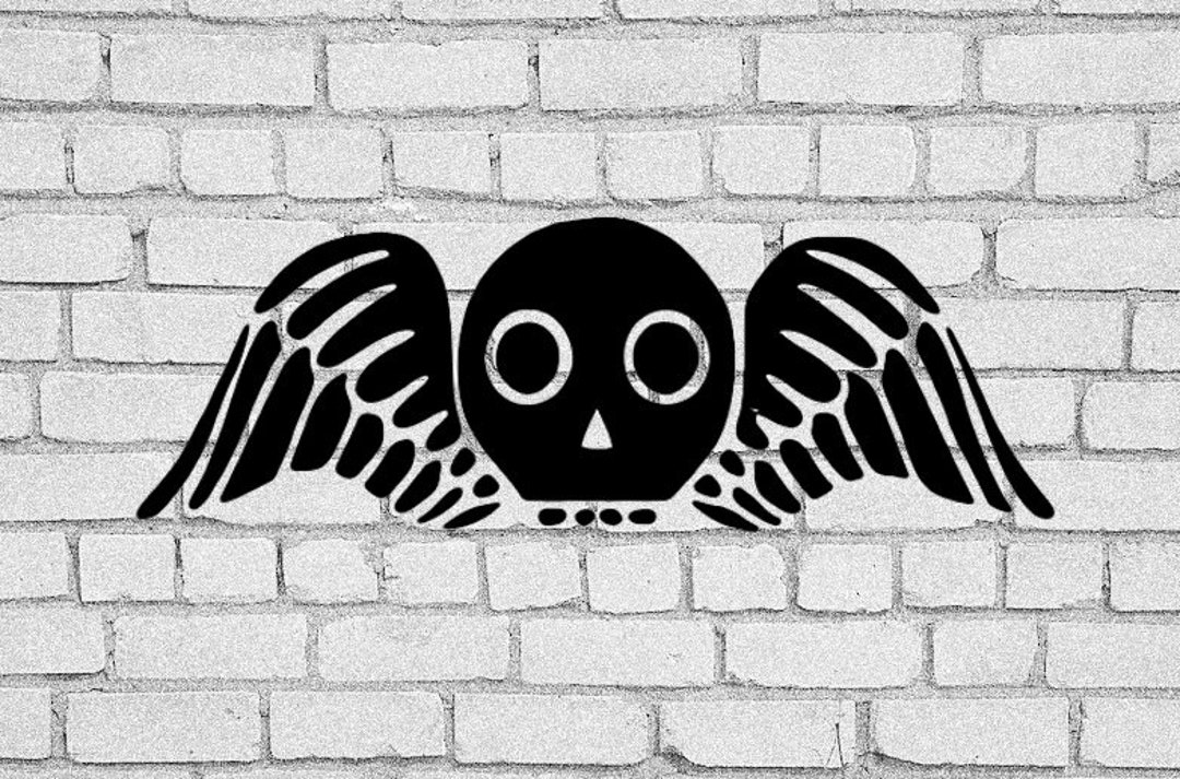 Winged Skull SVG Winged Skull Clip Art Skull Skull Download Skull Cut ...