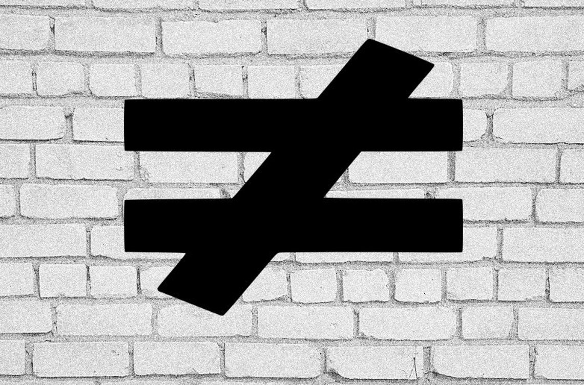 Not Equal SVG Not Equal Clip Art Inequality Not Equal - Etsy