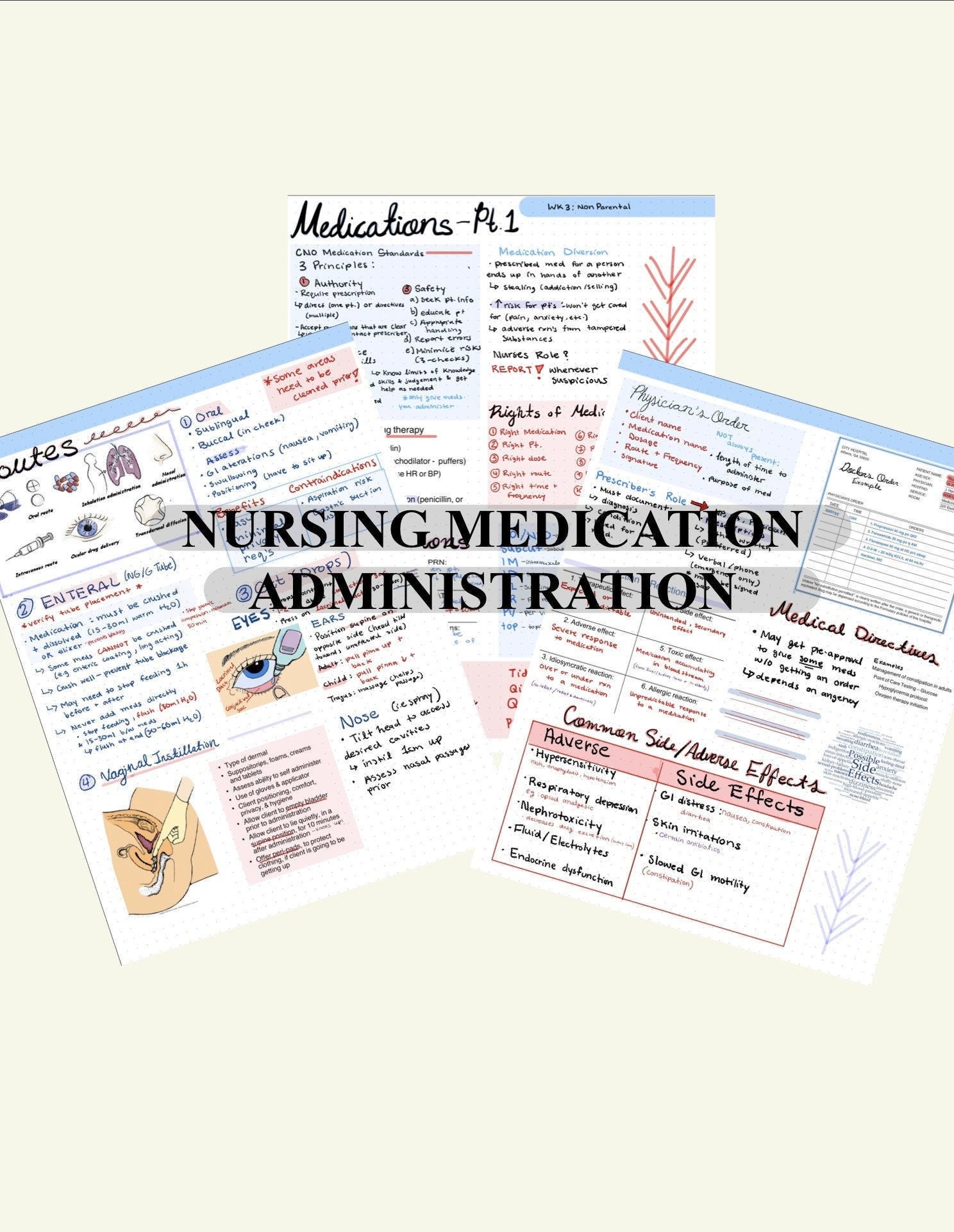 NURSING NOTES- Medication Administration - Etsy