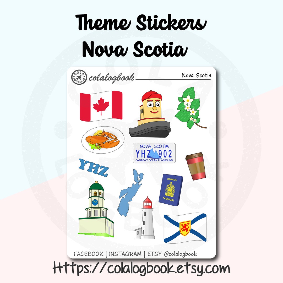 Nova Scotia Theme Stickers - Etsy