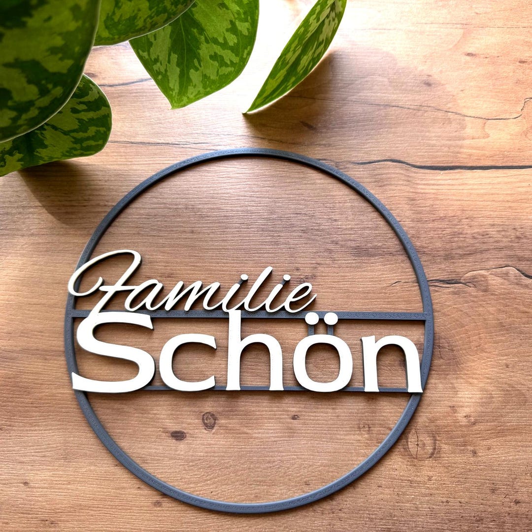 Personalized Front Door Sign Family, Family Sign Ø 20 - 30 Cm, Door ...