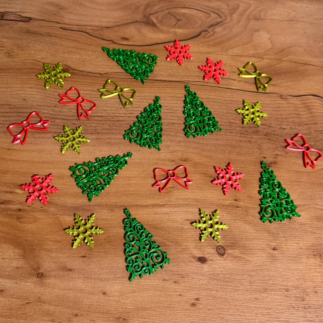 Christmas Scatter Decorations, DIY Table Decorations, Christmas Tree ...