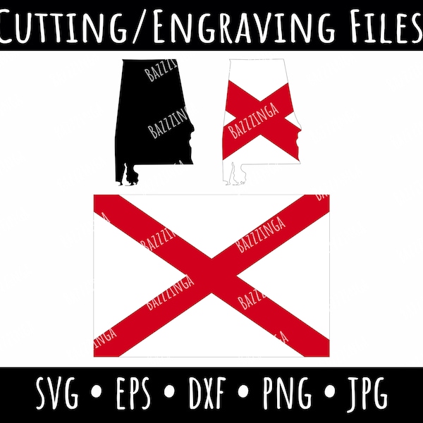 Alabama State Flag Logo Svg - Etsy