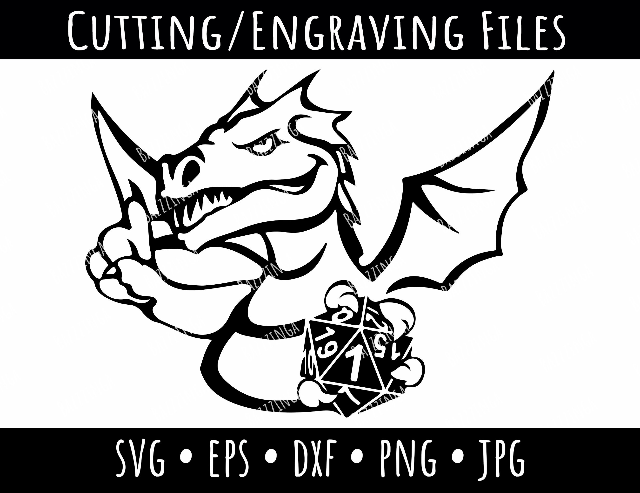 Dragon With Dice, Dungeons and Dragons Vector, Dungeon Master Dice ...