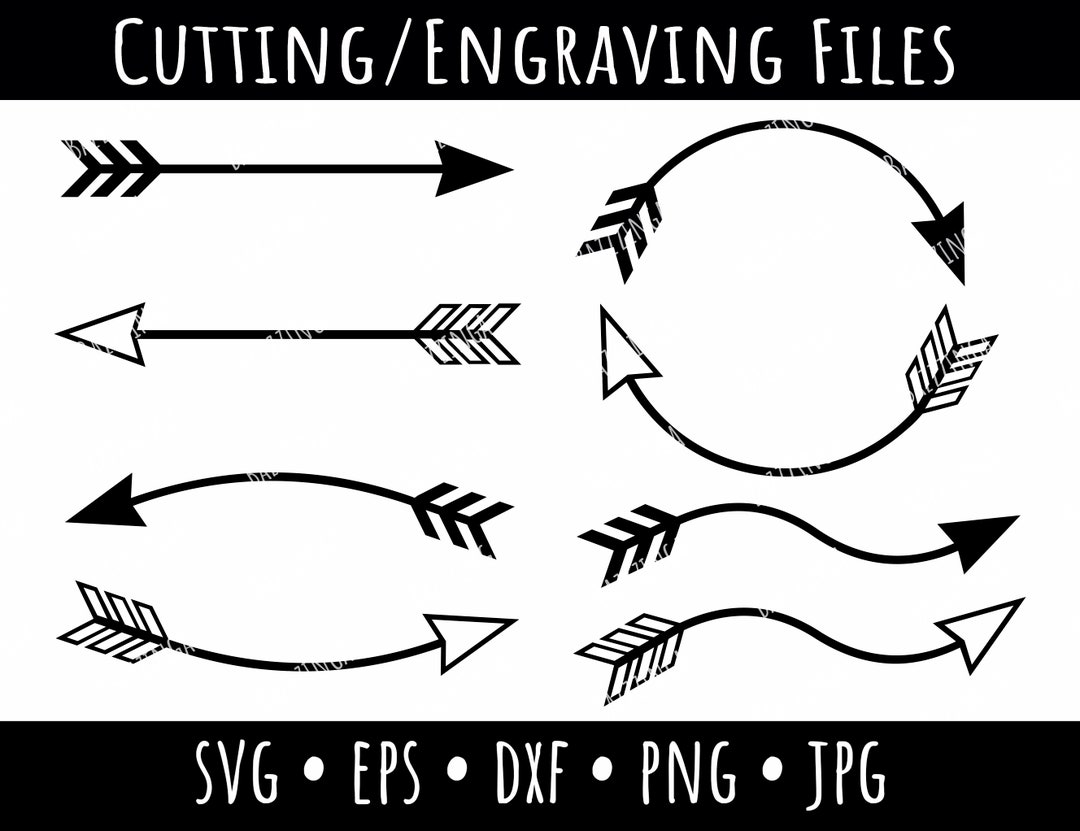 8 Arrows SVG, Arrow Vector, Cutting File, Digital Download, Svg, Eps ...