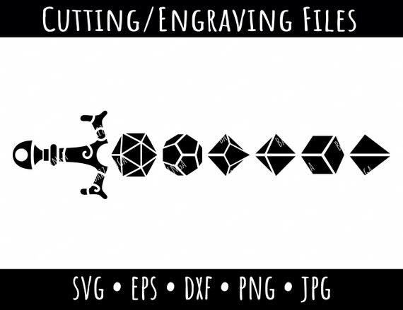 Dice Sword Logo Dungeons and Dragons Vector Dungeon Master | Etsy