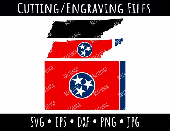 Tennessee Flag Logo Art TN State Vector Designs SVG Cut | Etsy
