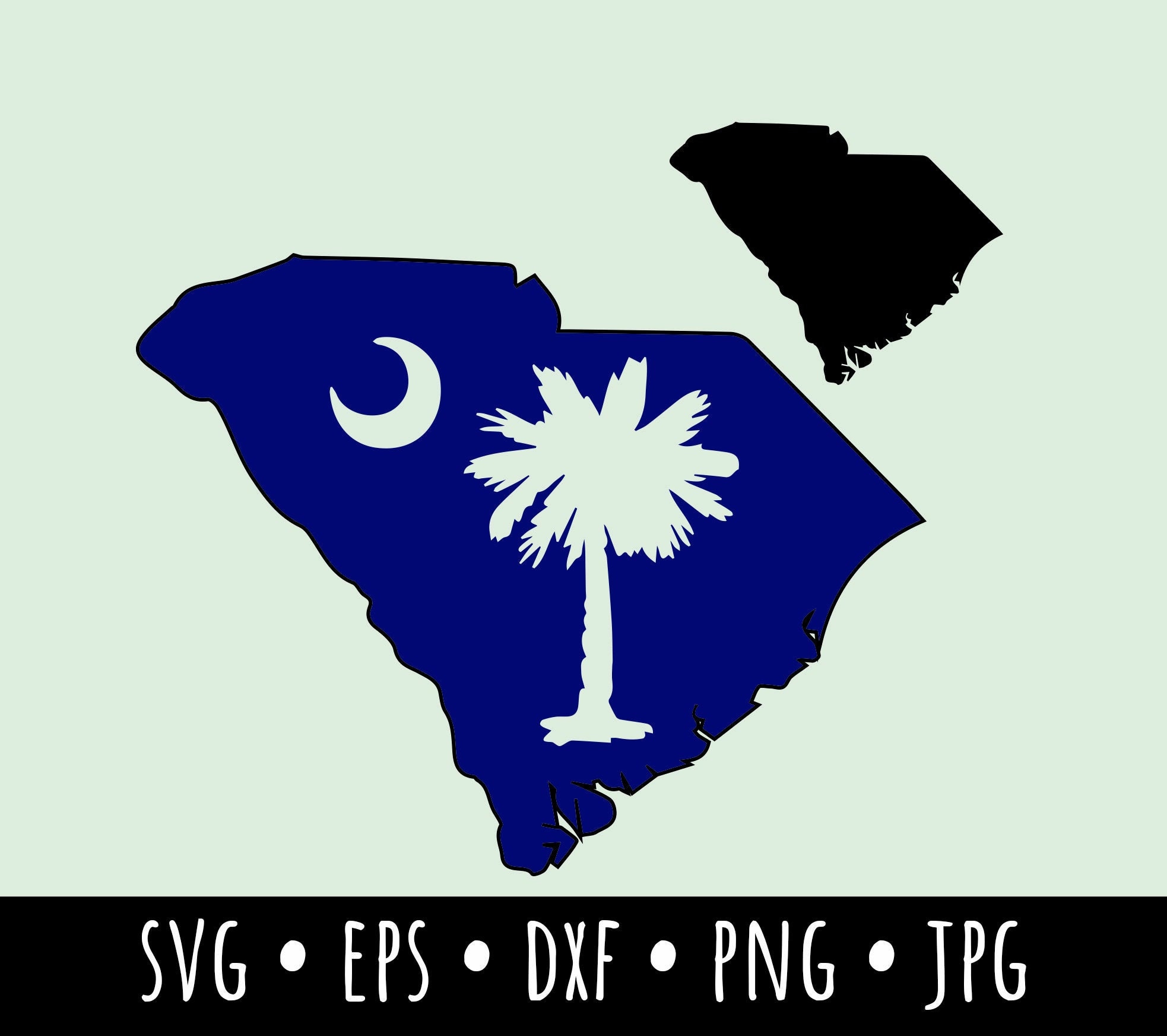 South Carolina Flag Logo Art SC State Vector Designs SVG Cut | Etsy