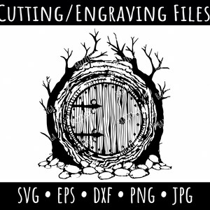 Hobbit Hole Vector, Tlotr Frodo Gandalf Design SVG, One Ring Clip Art ...