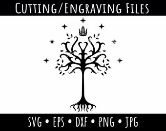 Tree of Gondor Vector/ LOTR Frodo Gandalf Design SVG/ One Ring Clip Art ...