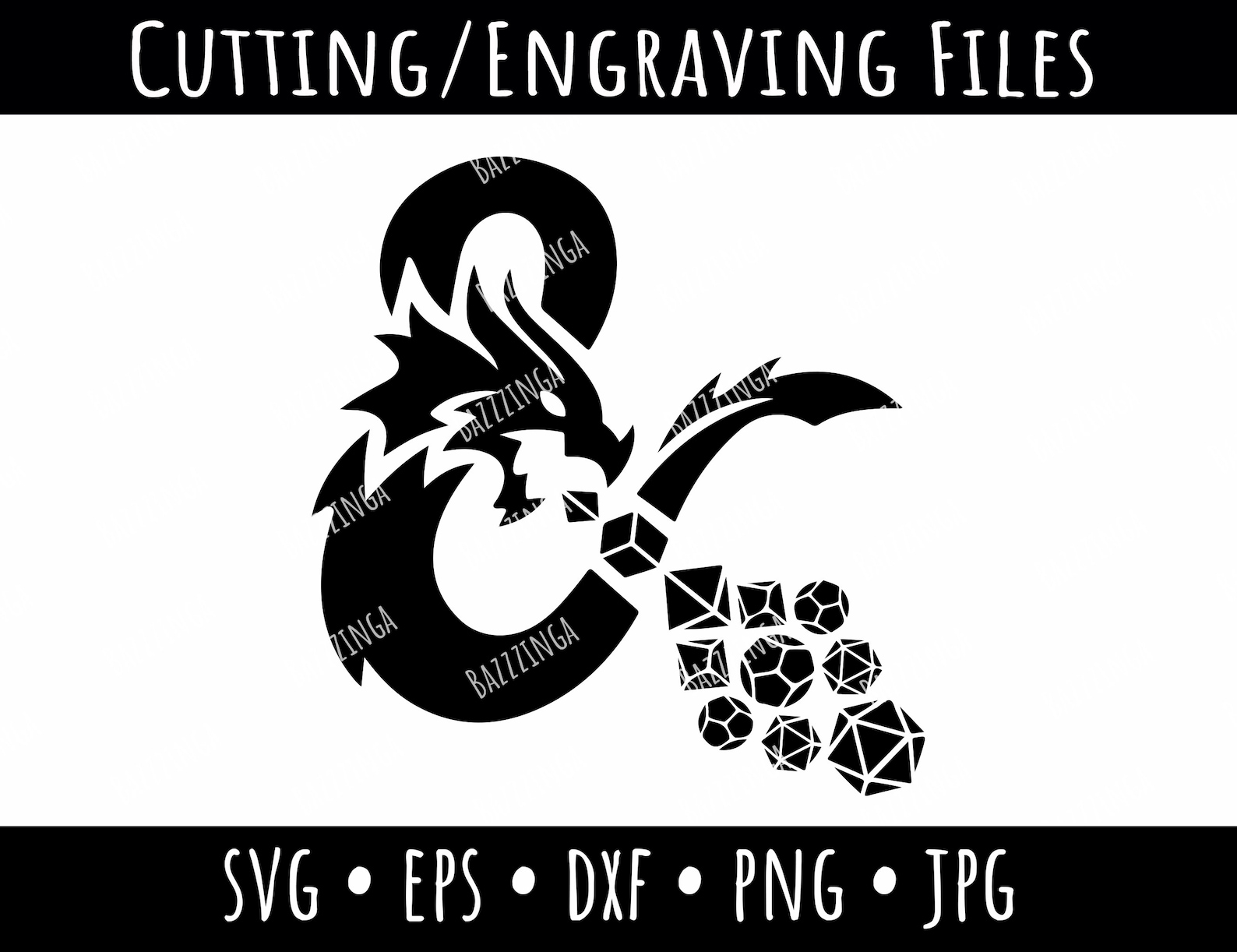 Dragon Logo With 20 Sided Dice, Dungeons and Dragons Vector, Dungeon ...