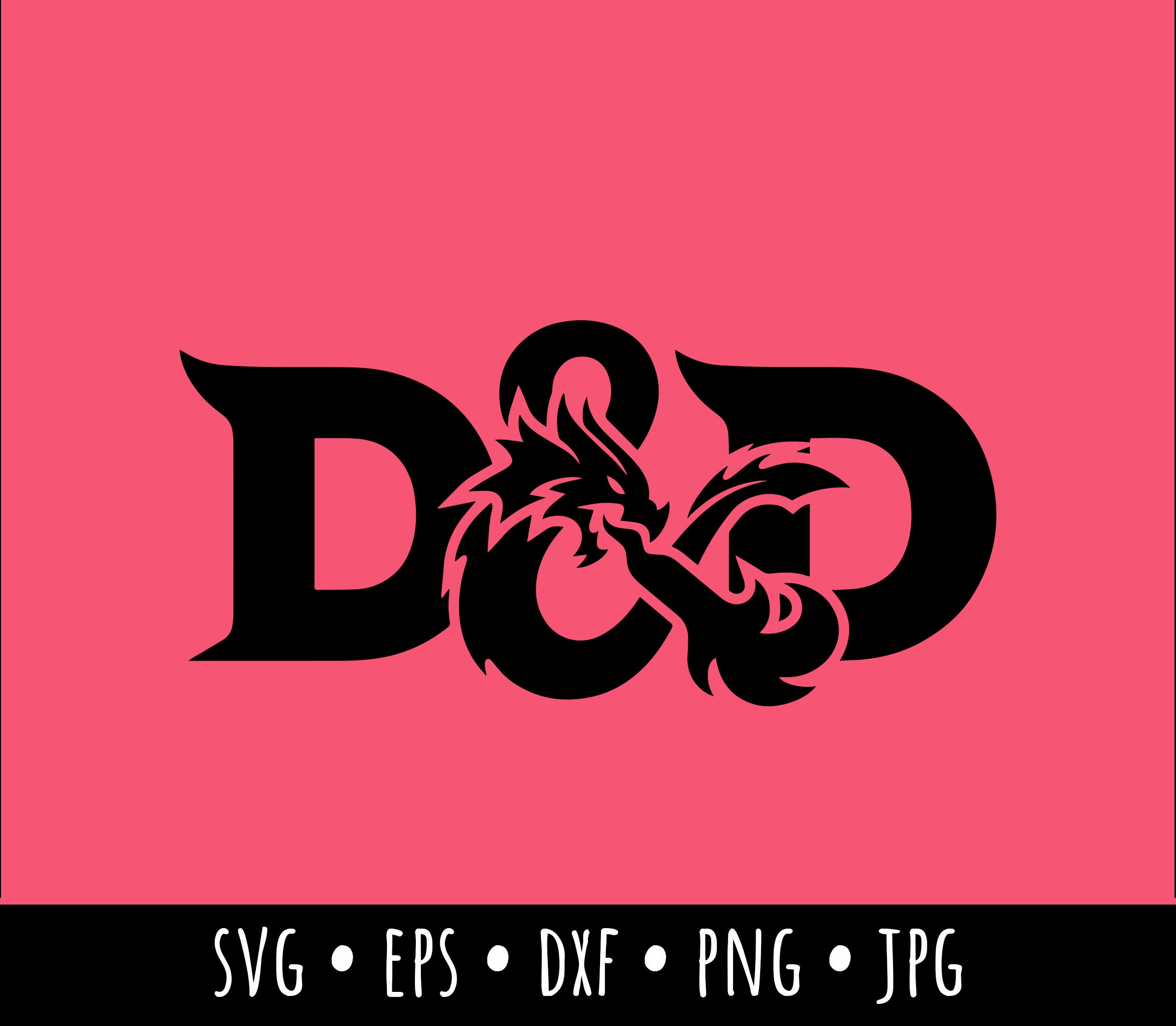 DnD Logo Dungeons & Dragons Vector Dungeon Master Dice | Etsy