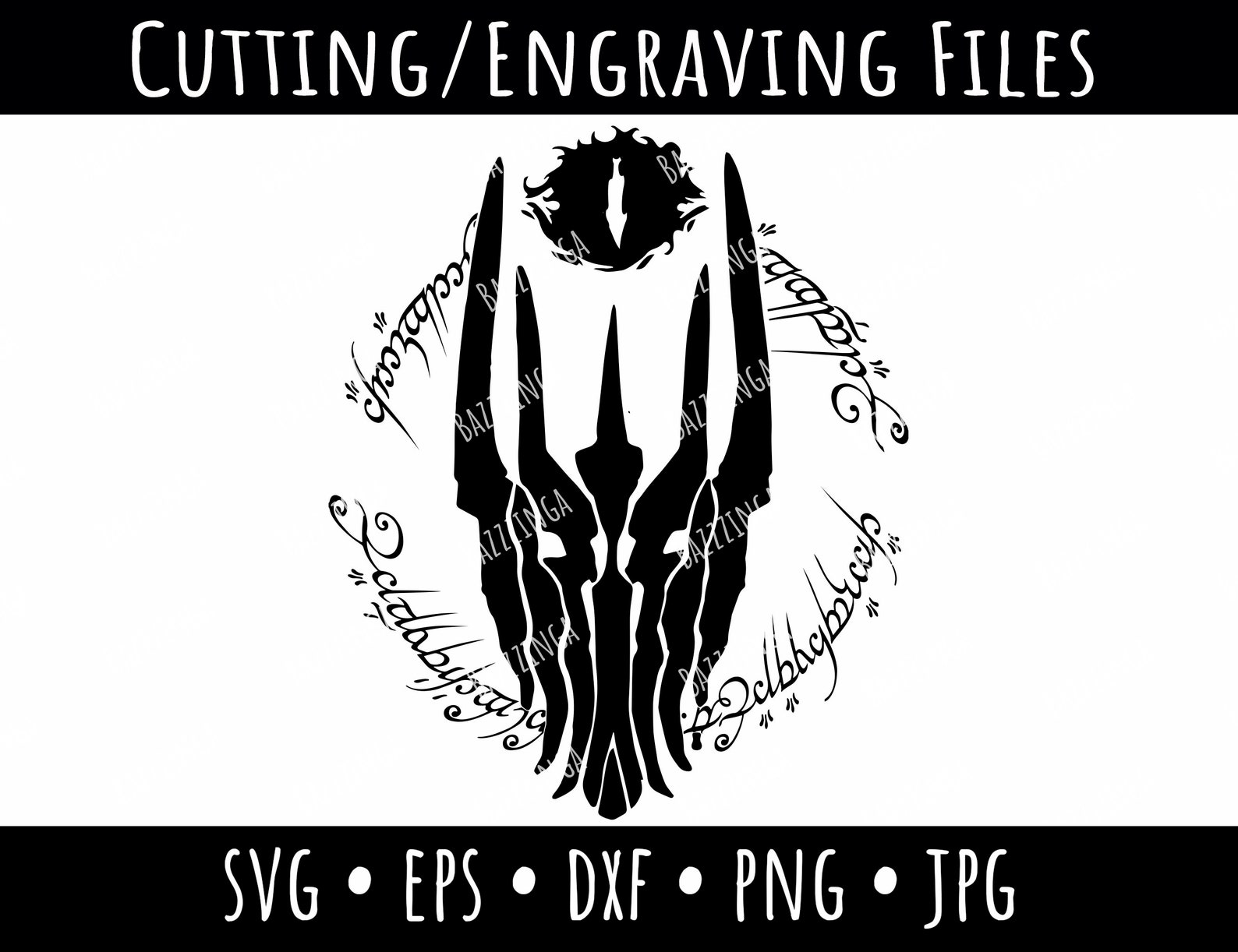 One Ring With Sauron Eye Vector, Tlotr Frodo Gandalf Design, Lord of ...
