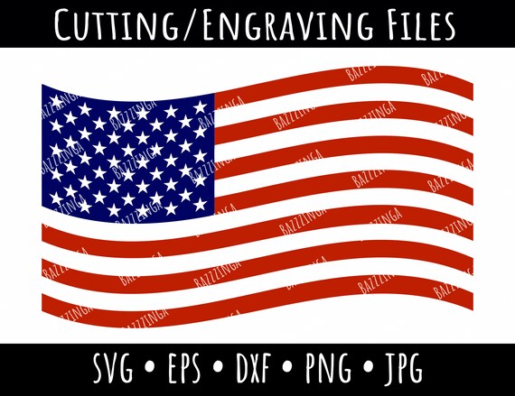 Waving USA Flag Logo Art Flag Vector Designs SVG Cut Files - Etsy