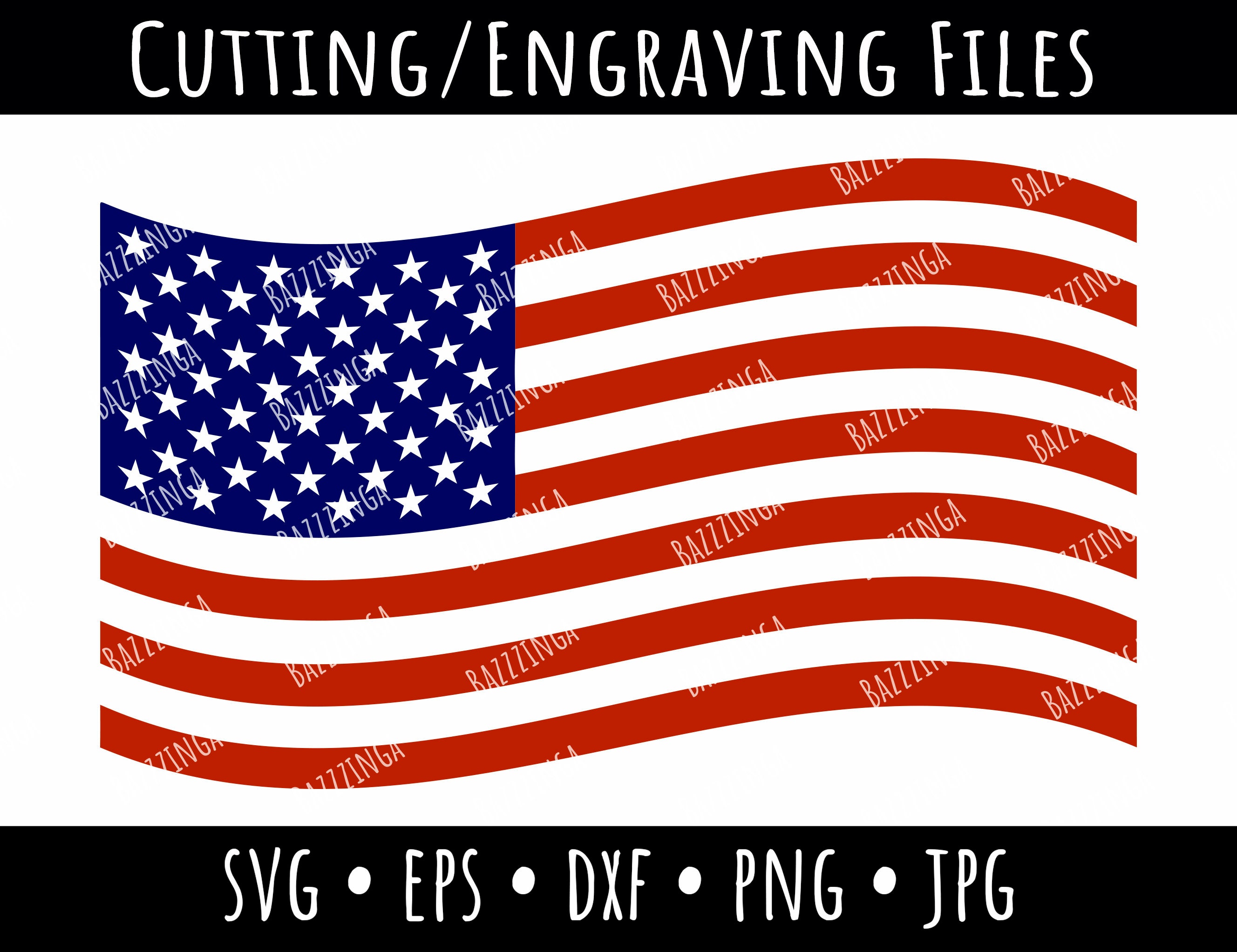 Waving USA Flag Logo Art Flag Vector Designs SVG Cut Files - Etsy