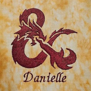 Dnd Logo Embroidery File, W:2"/3"/4"/5"/6"/7", D&D Art for Embroidery ...