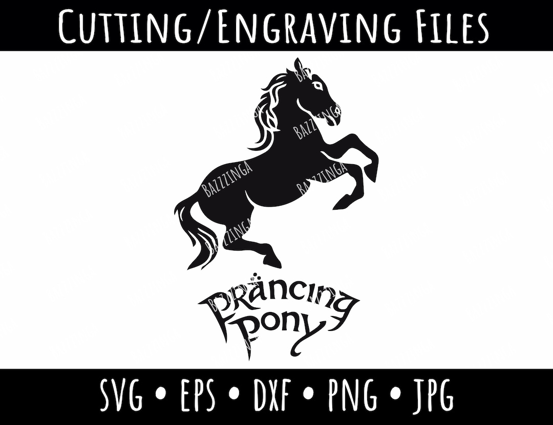 Prancing Pony Tavern Vector, Tlotr Aragorn Frodo Gandalf Design SVG ...