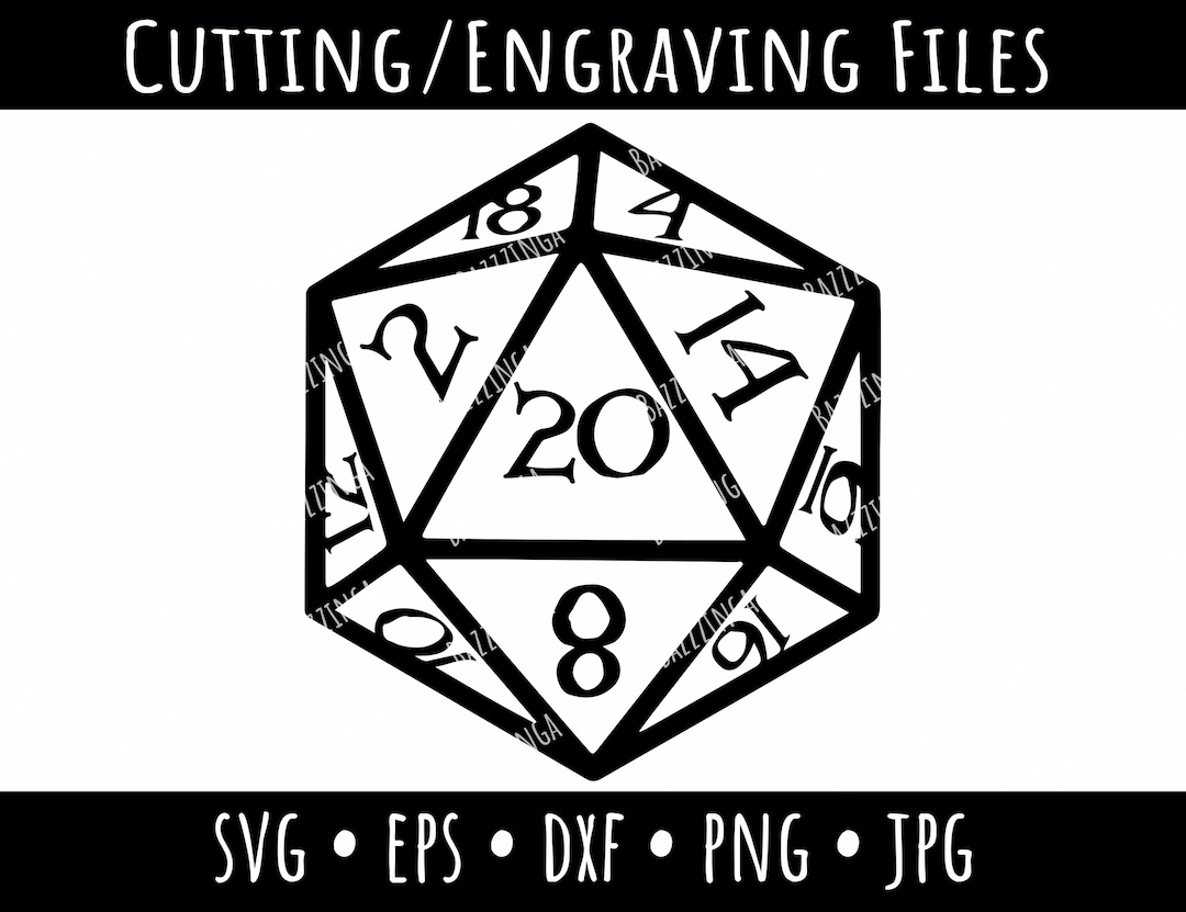 Tribal 20 Sided Dice, Dungeons and Dragons Vector, Dungeon Master Dice ...