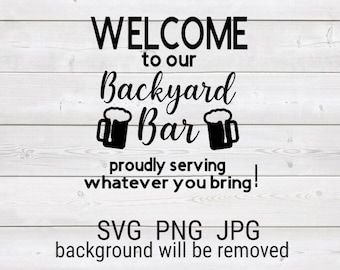 Svg Bar Open Proudly Serving Whatever You Bring - Etsy