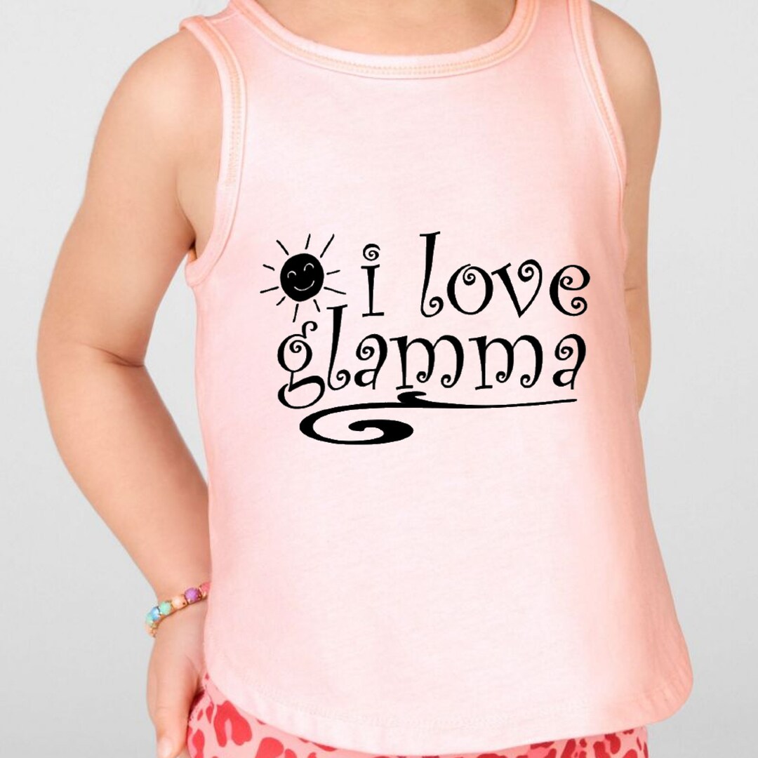 I Love Glamma Grandma Grammy Sign Silhouette Instant Download Cricut Svg Cut File Printable