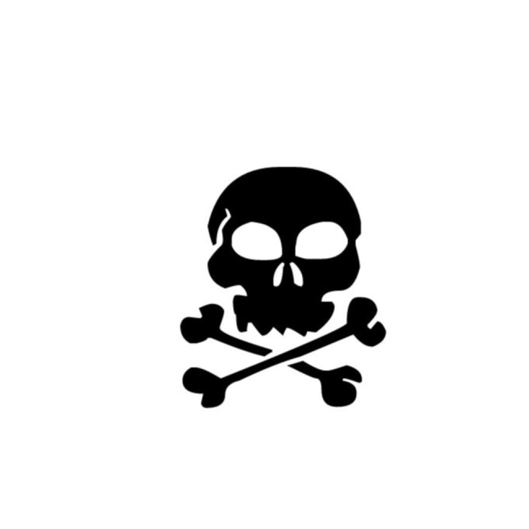 Skull Cross Bones Skeleton Sign Clipart Instant Download for - Etsy