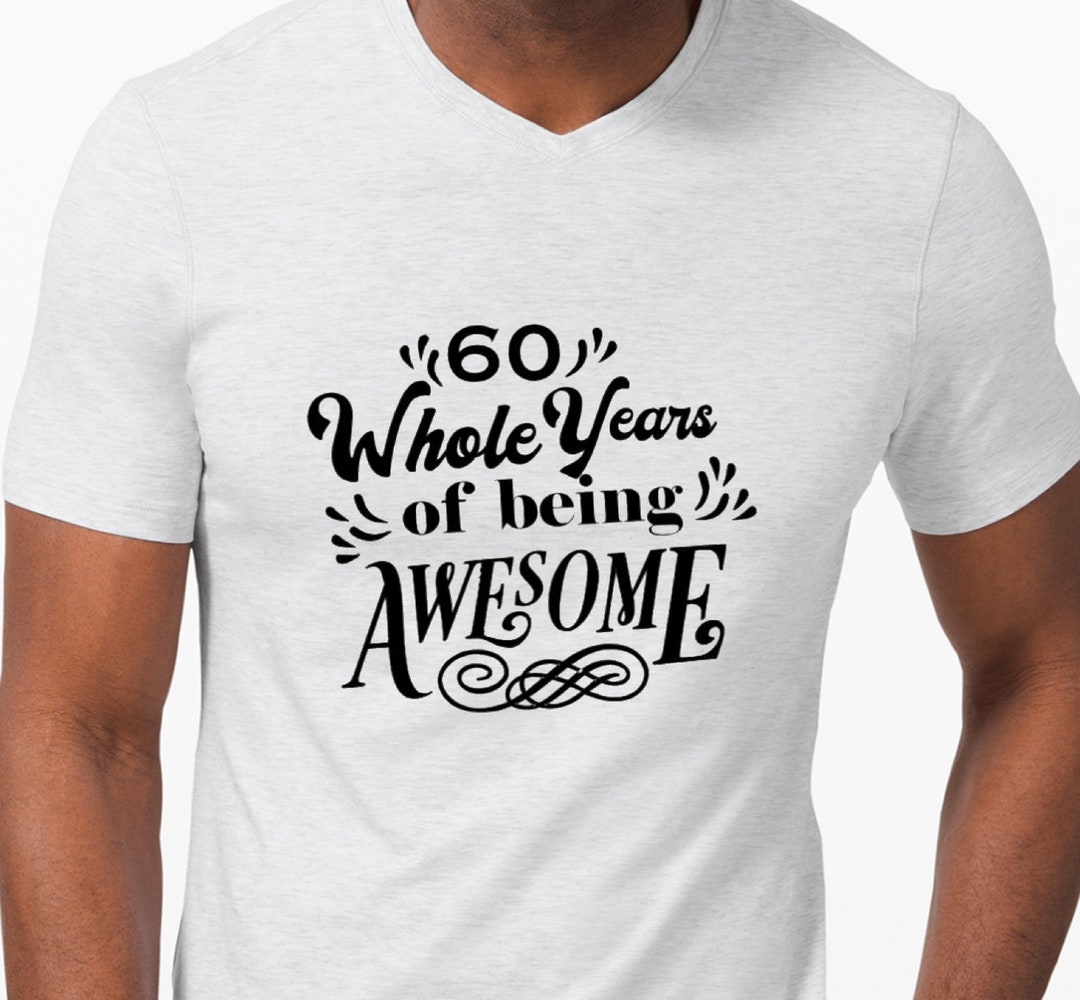 60th Birthday Sign Instant Download for Cricut, Cameo Silhouette SVG ...