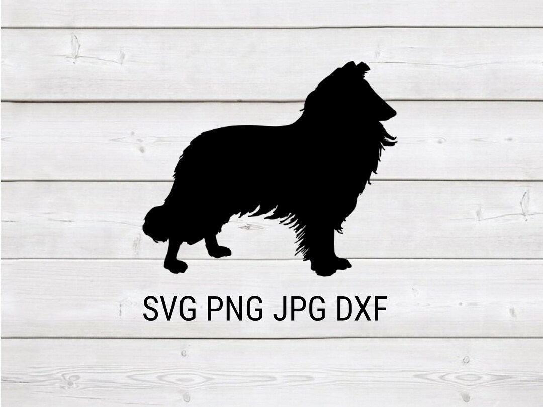 Collie Dog Doggy Puppy Silhouette Instant Download Cricut SVG Cut File ...