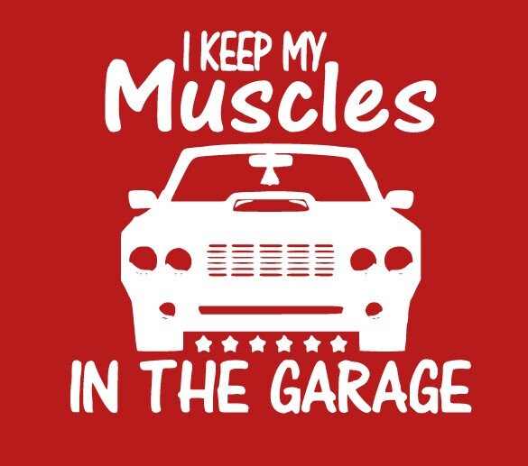 I Keep My Muscles in the Garage Sign Muscle Car Retro Muscle - Etsy