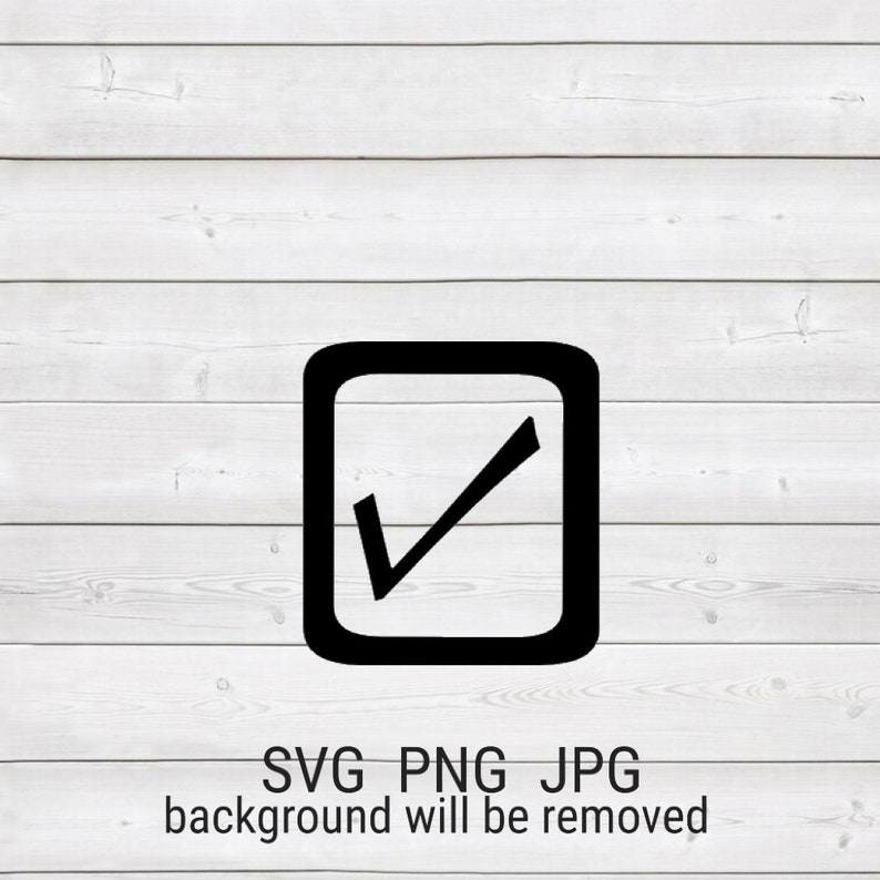 Check Box Sign Silhouette Instant Download SVG Cut File JPG | Etsy