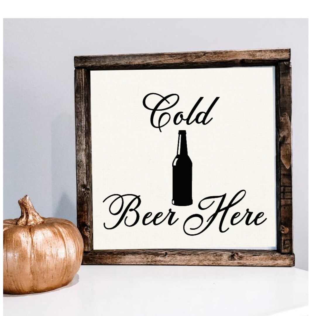Cold Beer Here Sign Download for Cricut, Silhouette Cameo SVG Cutting ...