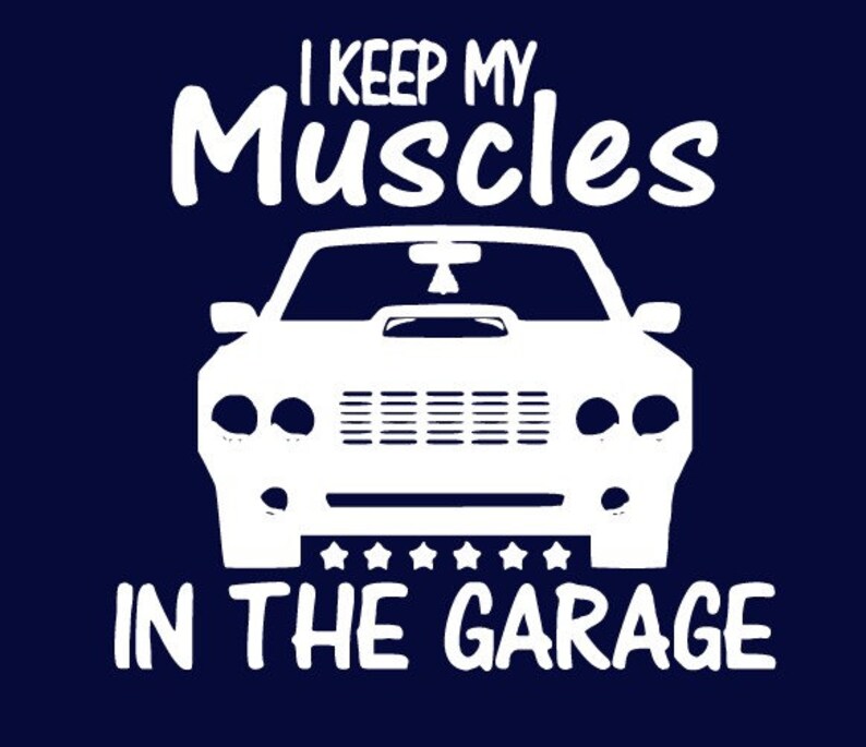 I Keep My Muscles in the Garage Sign Muscle Car Retro Muscle - Etsy