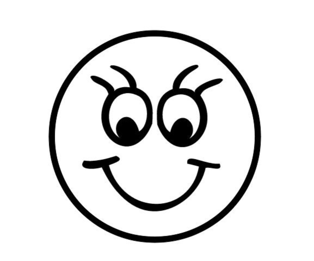 Smile Face Instant Download Includes Cricut, Cameo Silhouette SVG Cut ...