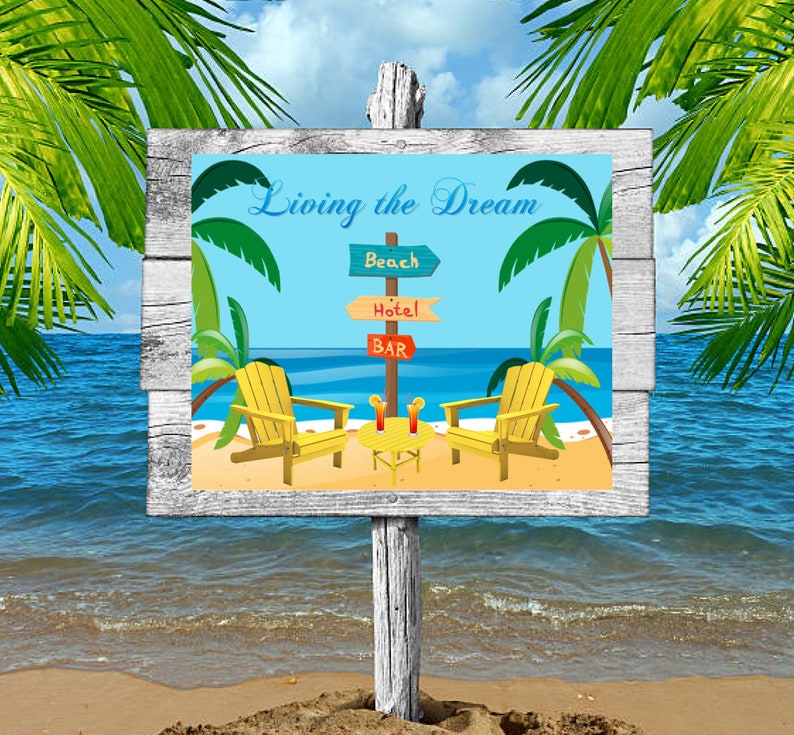 Digital Coastal Beach House Wall Sign Beach Themed Wall Sign - Etsy