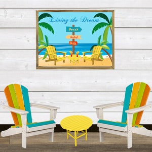 Digital Coastal Beach House Wall Sign Beach Themed Wall Sign - Etsy