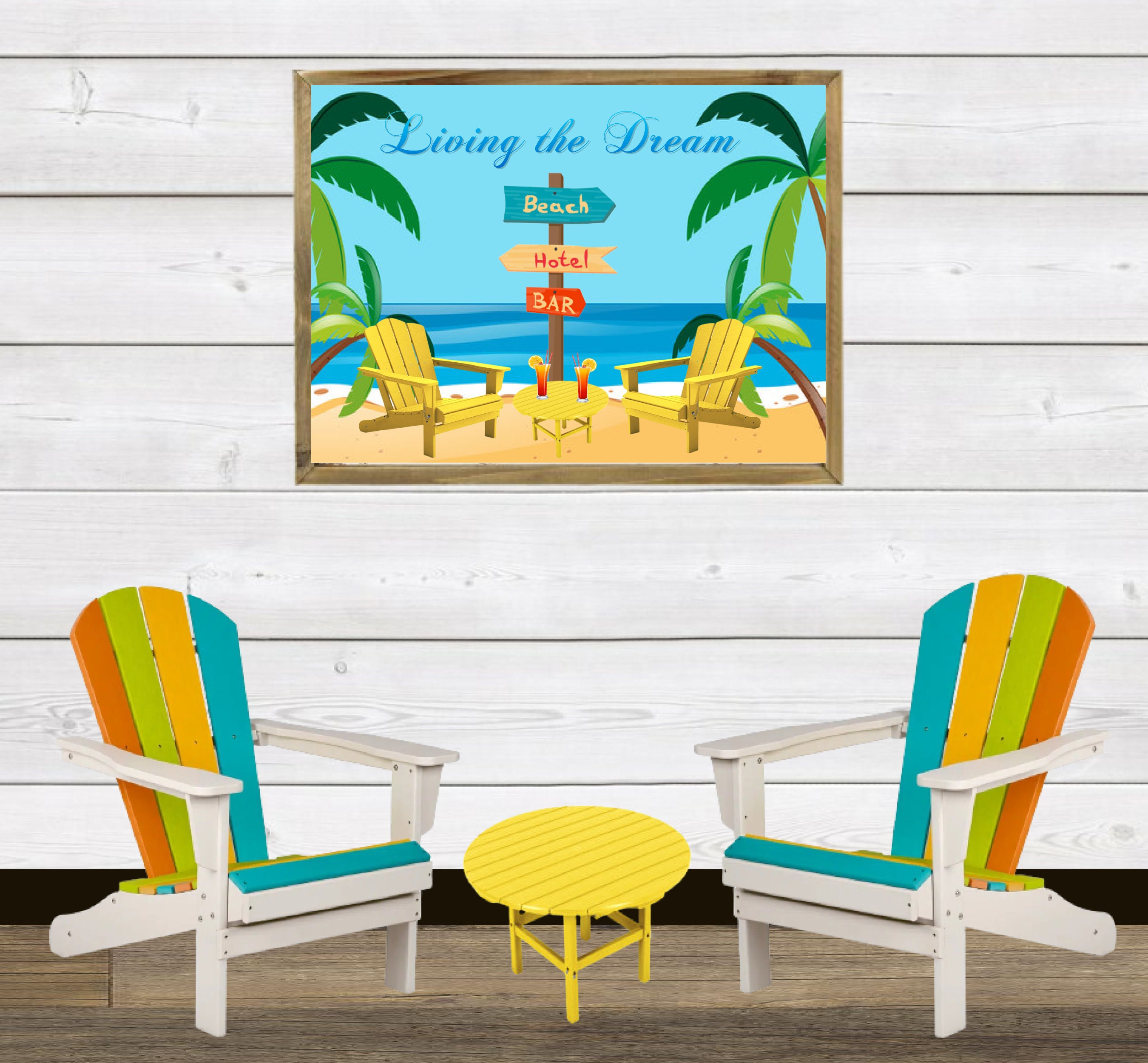 Digital Coastal Beach House Wall Sign Beach Themed Wall Sign - Etsy