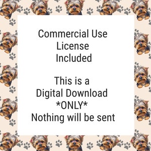 Yorkshire Terrier Yorkie Puppy Dog Repeating Seamless Pattern Paper ...