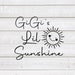 Gigi's Lil Sunshine Baby Infant Boy Girl One Piece Sign Instant ...