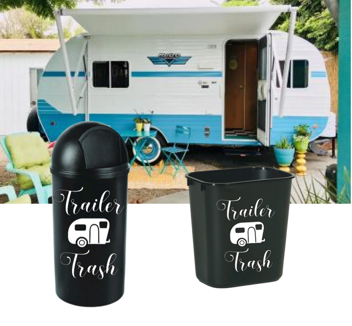Digital Trailer Trash Camper Garbage Can Sign Decal Instant - Etsy