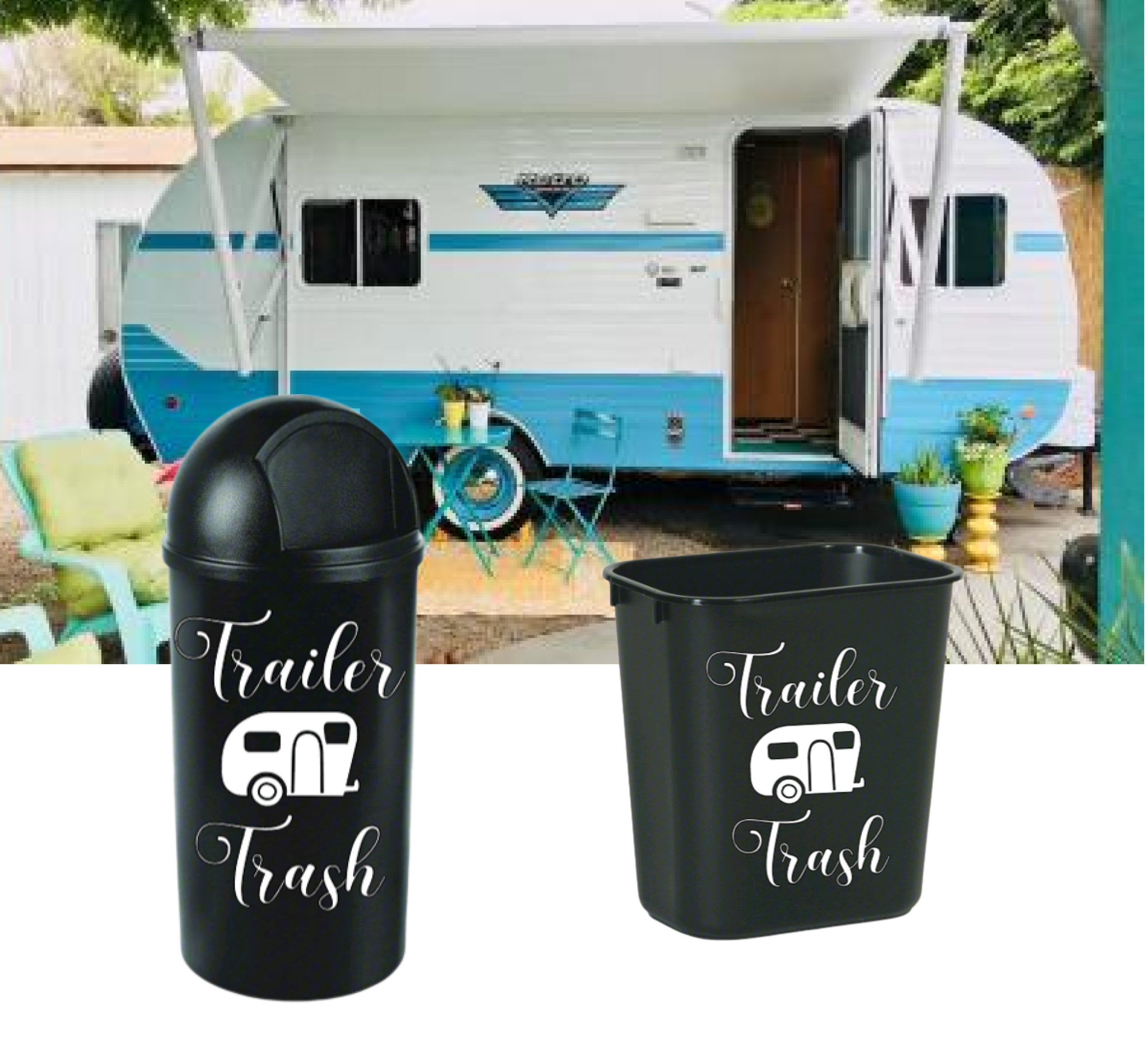 Digital Trailer Trash Camper Garbage Can Sign Decal Instant - Etsy