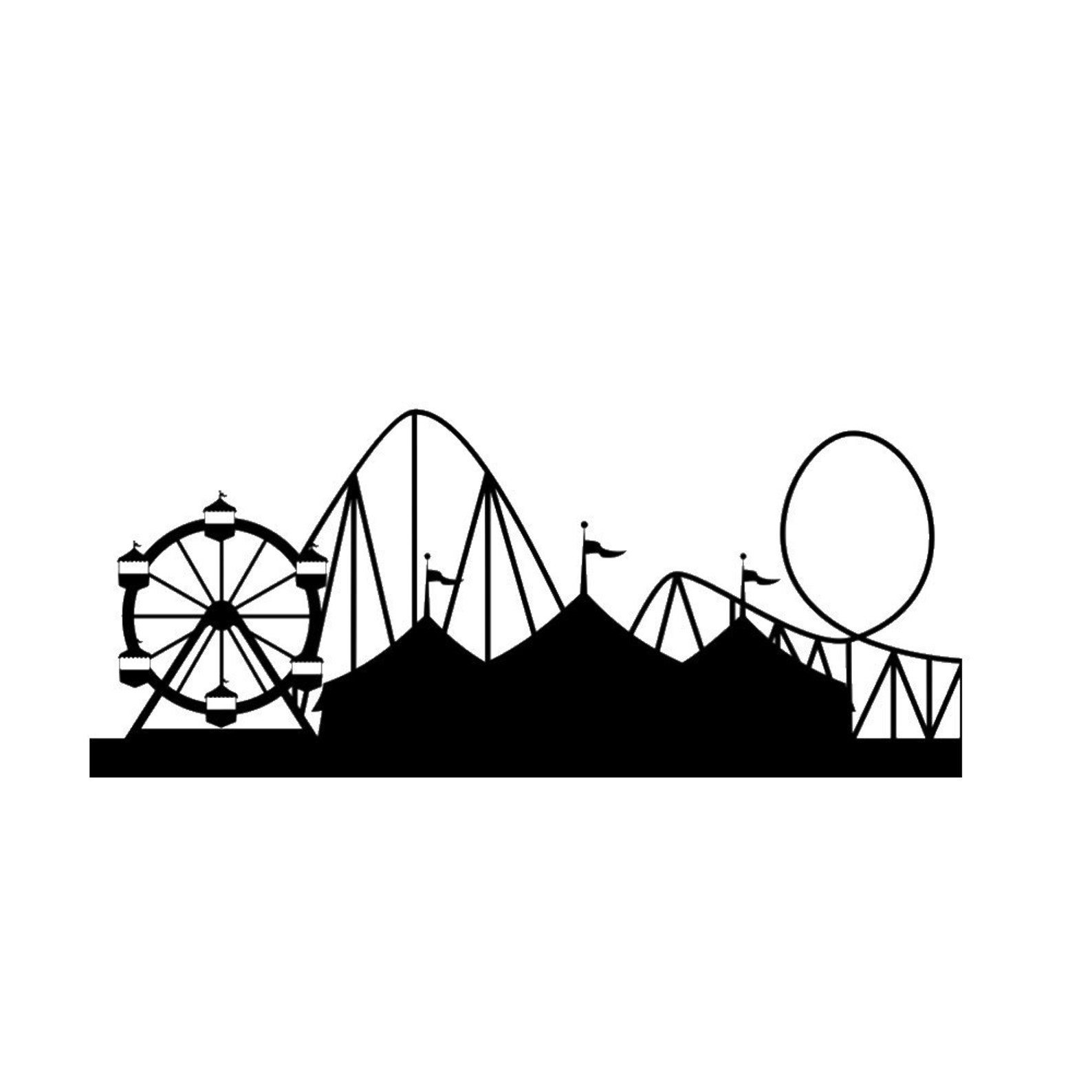 Amusement Park Silhouette Téléchargement instantané pour | Etsy